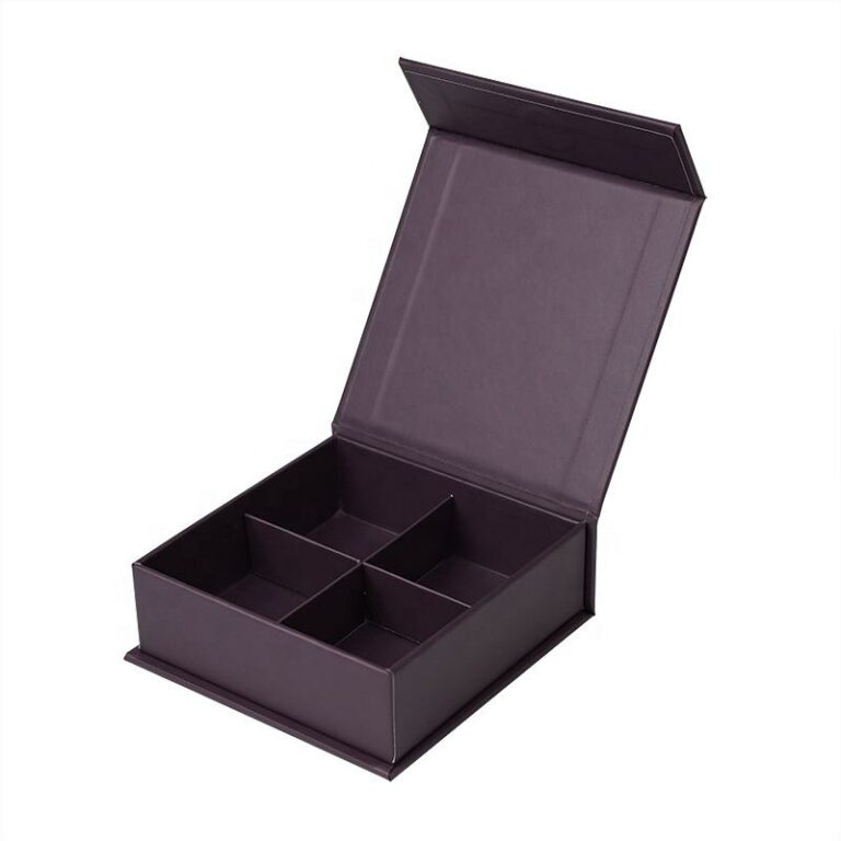 Brown Hot Stamping LOGO Custom 4-pack Empty Truffle Boxes With Inserts ...